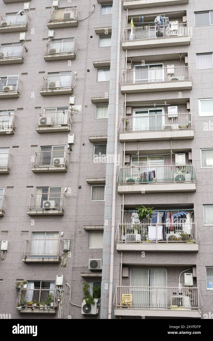 Wall of an apartment building in Nakano, Tokyo, Japan, Asia Stock Photo ...