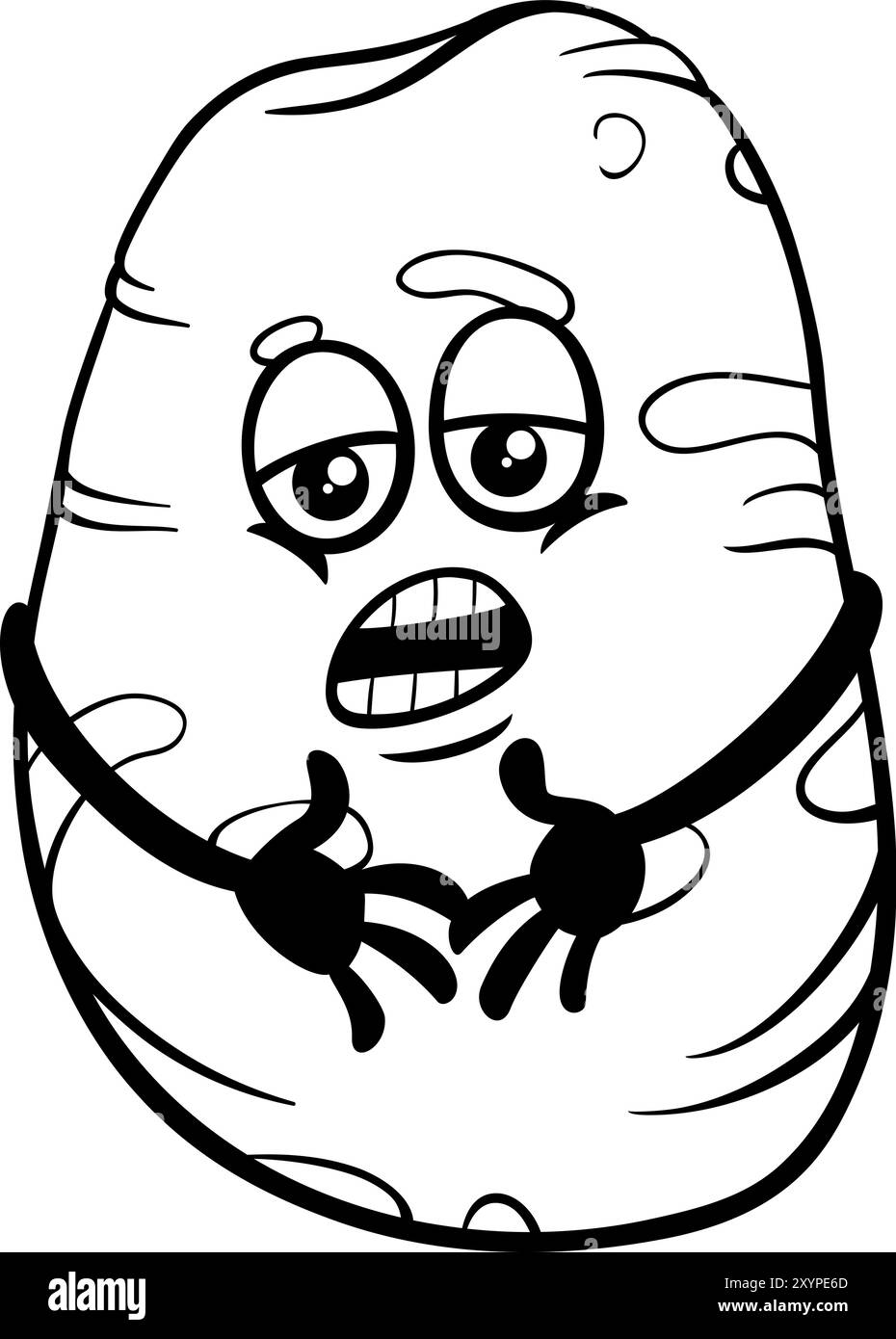 Cartoon illustration of funny comic potato vegetable food character ...