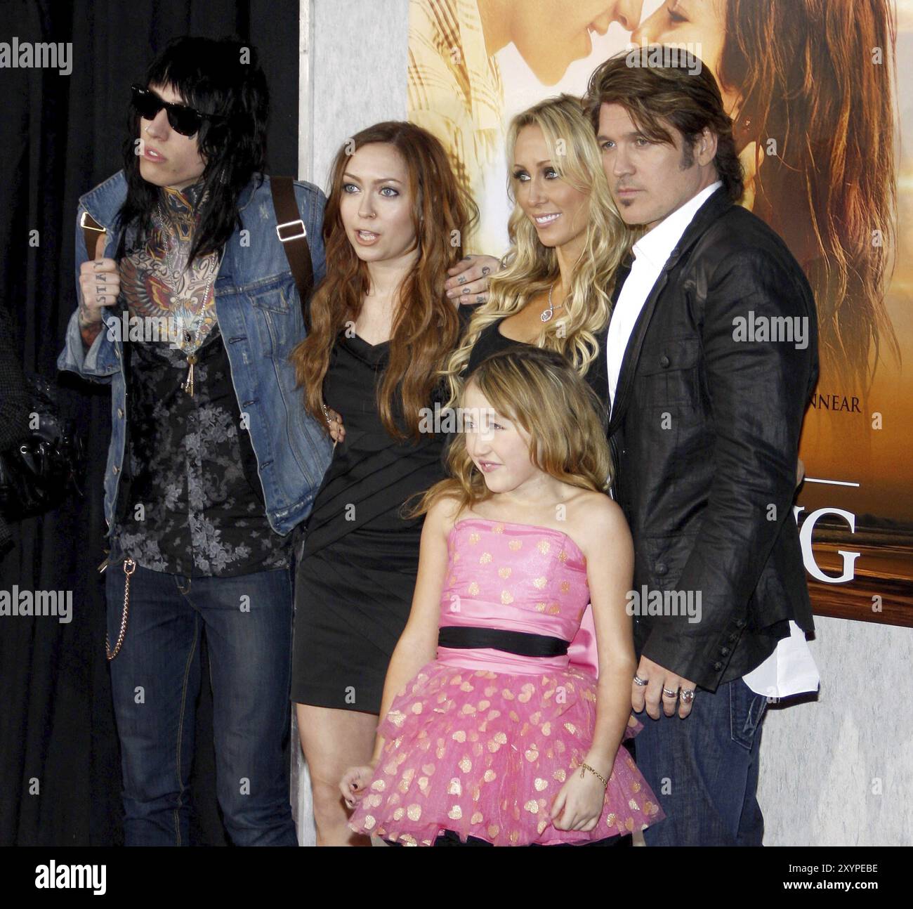 Billy Ray Cyrus, Tish Cyrus, Brandi Cyrus and Trace Cyrus at the Los ...
