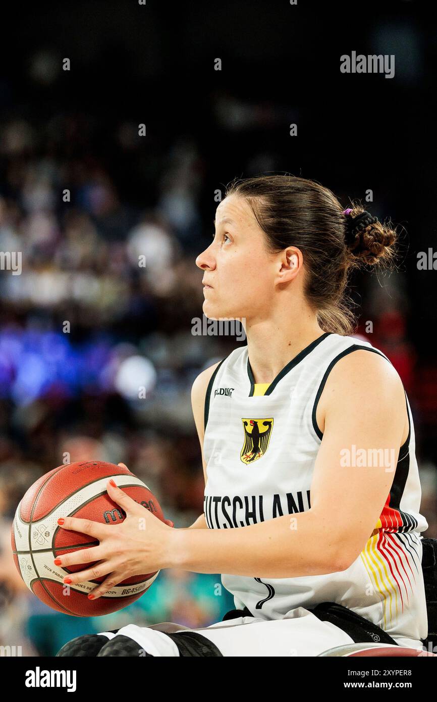 PARIS, FRANKREICH 30. August - Rollstuhlbasketball Deutschland - USA ...