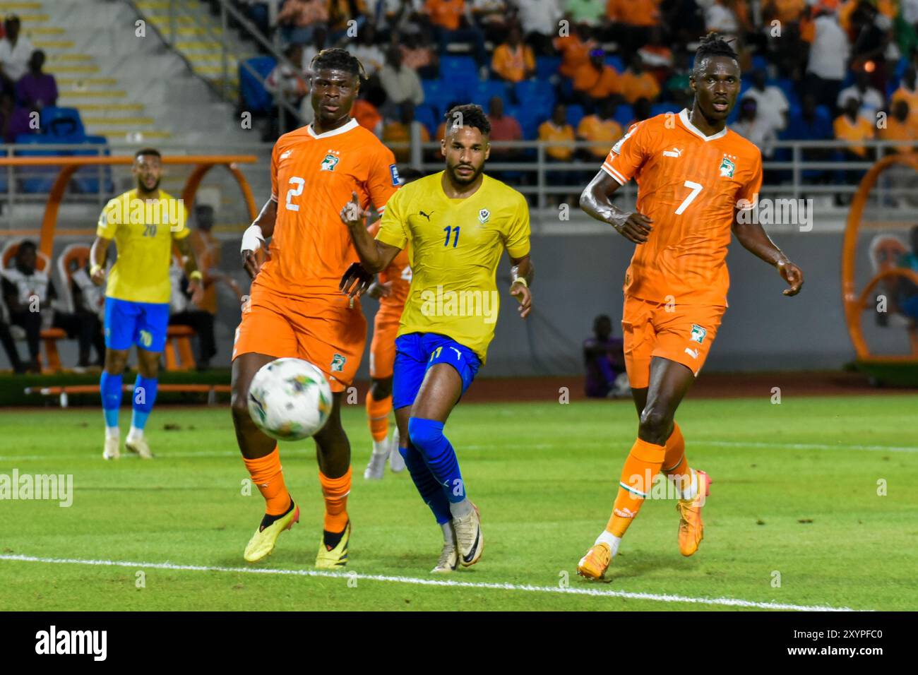 ABIDJAN, COTE D'IVOIRE - JUNE 7: Allevinah Jim of Gabon and Cote D ...