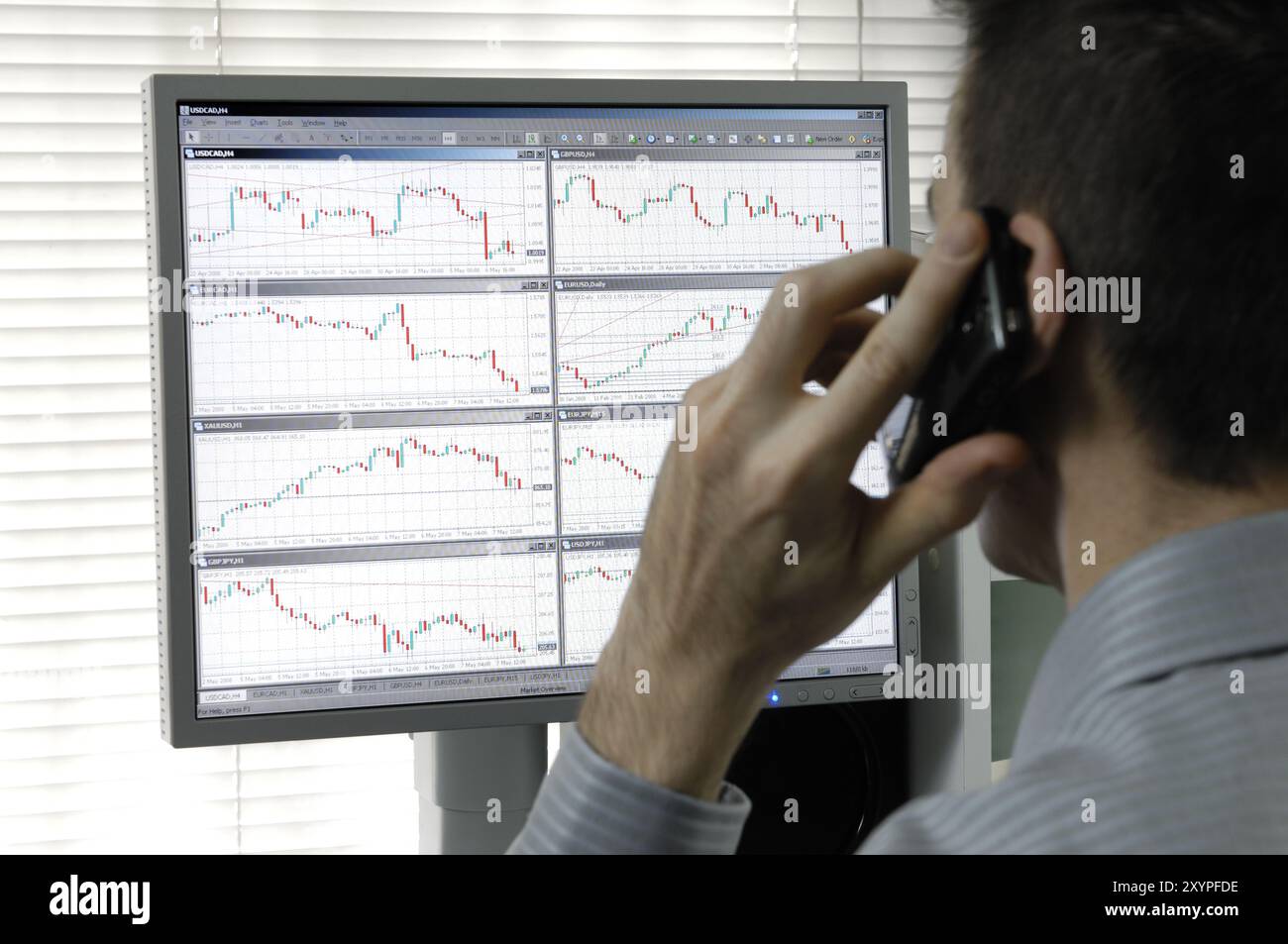 Candlestick charts hi-res stock photography and images - Alamy