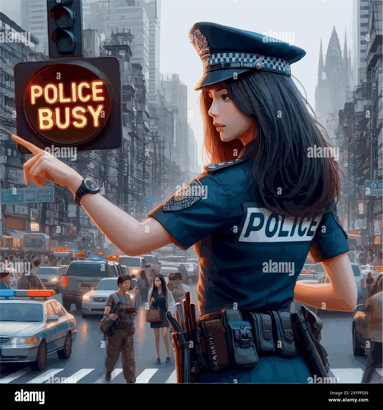 Traffic policing Stock Vector Images - Alamy