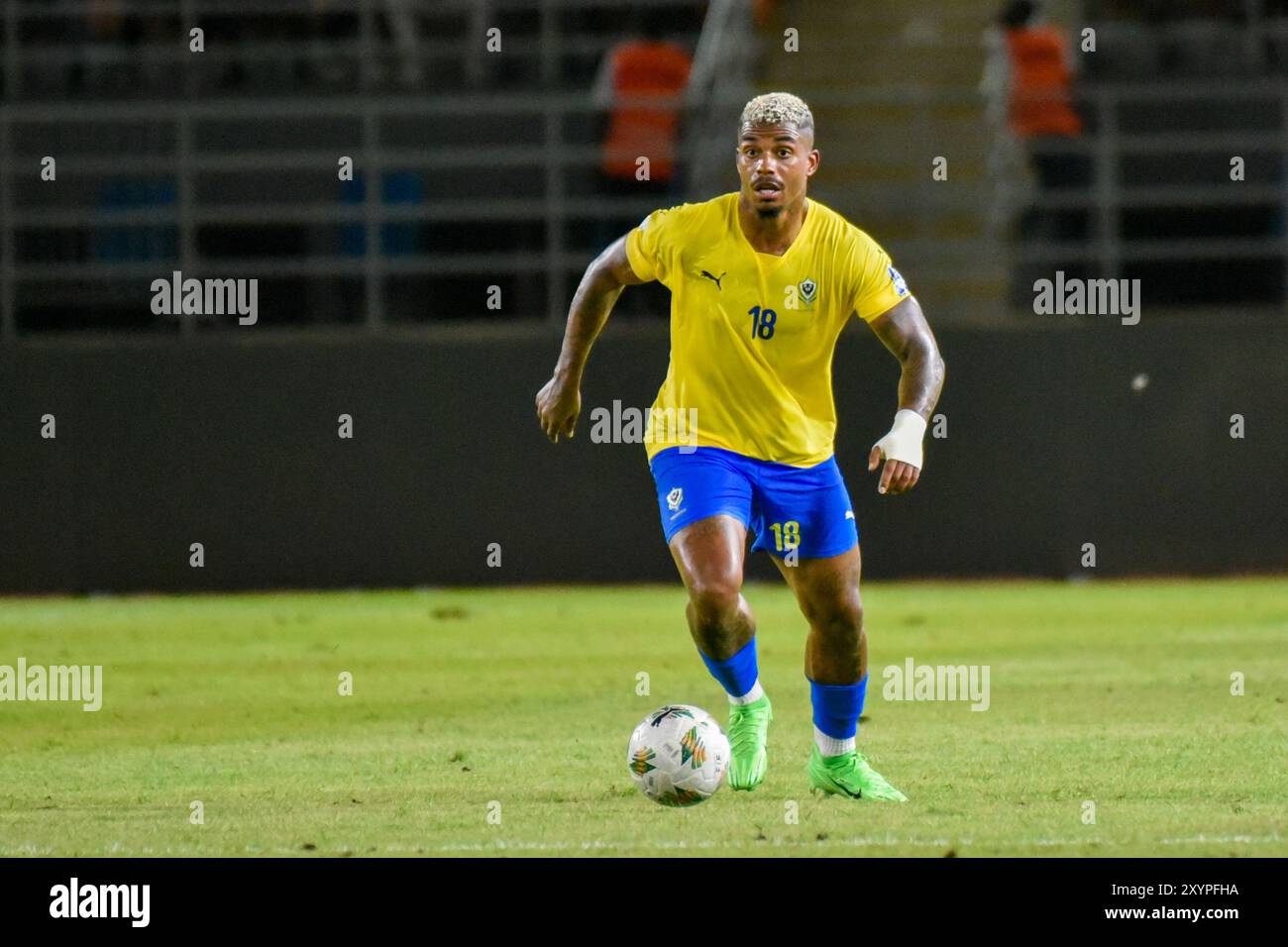 ABIDJAN, COTE D'IVOIRE - JUNE 7: Lemina Mario of Gabon during the 2026 ...