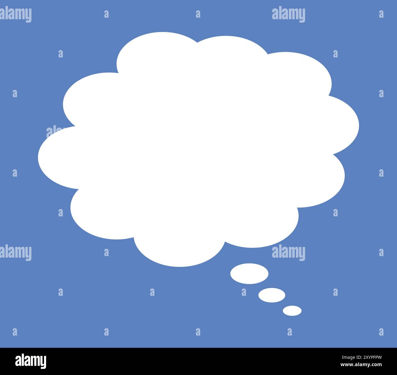 Think cloud icon illustrated in vector on white background Stock Photo ...