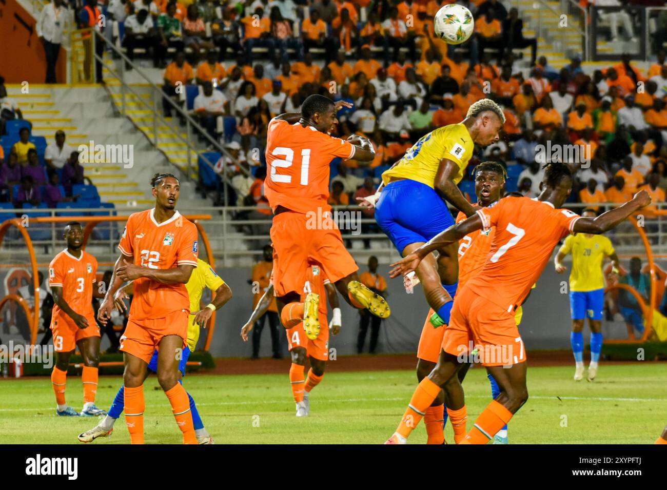 ABIDJAN, COTE D'IVOIRE - JUNE 7: Lemina Mario of Gabon during the 2026 ...