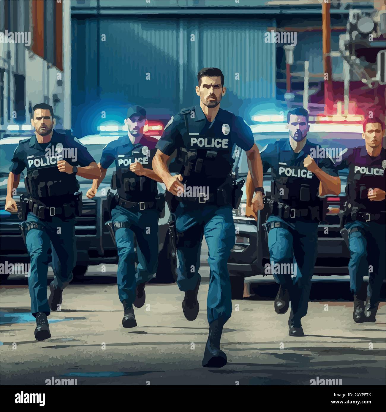 Police duties Stock Vector Images - Alamy