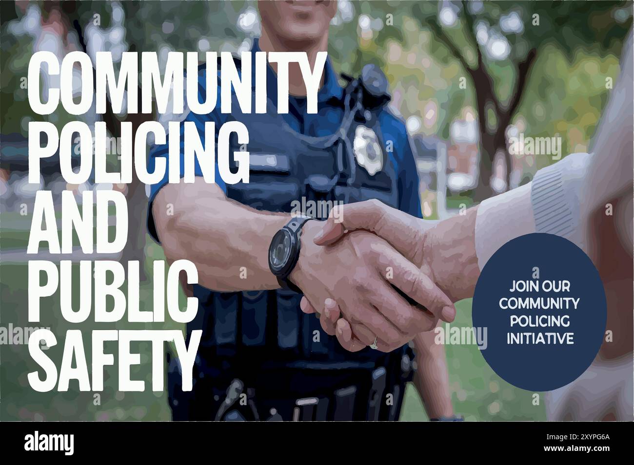Community Policing Building Stronger, Safer Communities Stock Vector ...