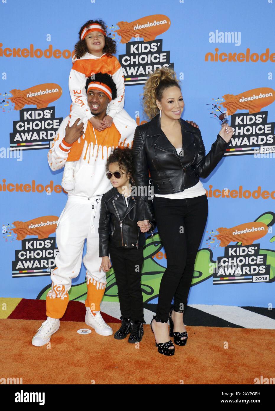 Mariah Carey, Nick Cannon, Moroccan Cannon and Monroe Cannon at the ...