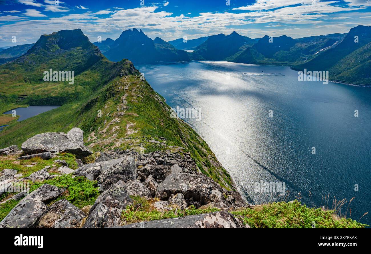 Fjordgard, Norway. 08th Aug, 2024. View of the landscape and fjords of ...