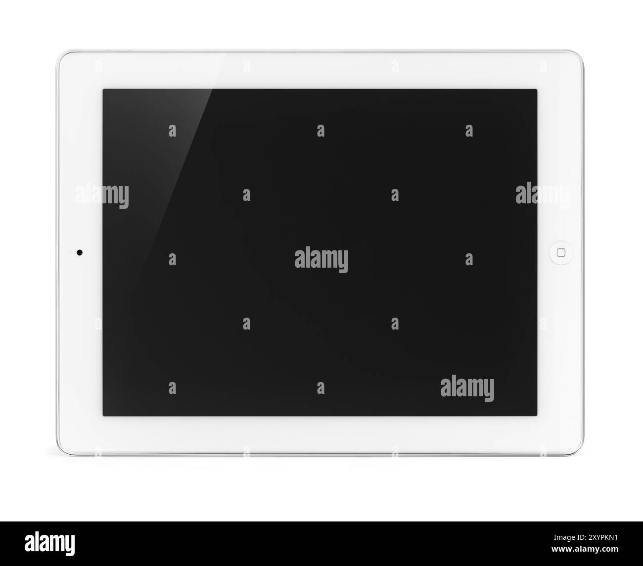 Apple iPad 2 tablet computer isolated with clipping path on white ...