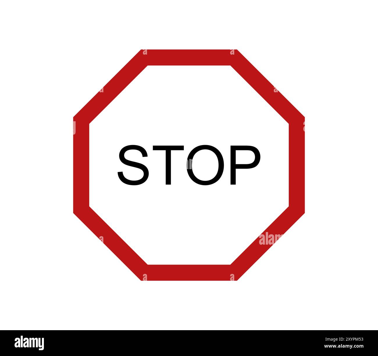 Stop icon illustrated in vector on white background Stock Photo - Alamy