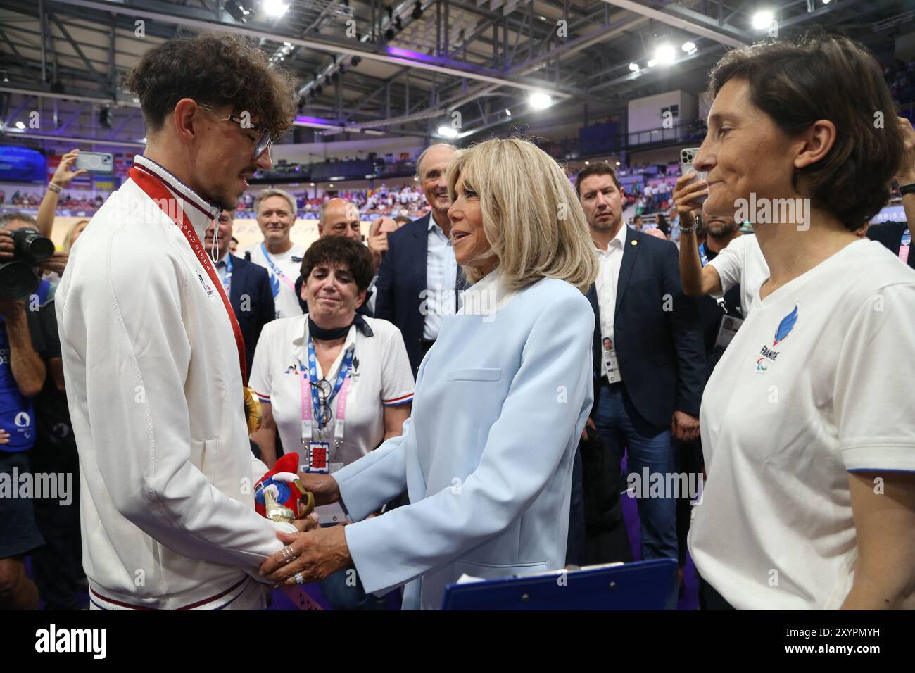 Paris, France. 30th Aug, 2024. French First Lady, Brigitte Macron ...