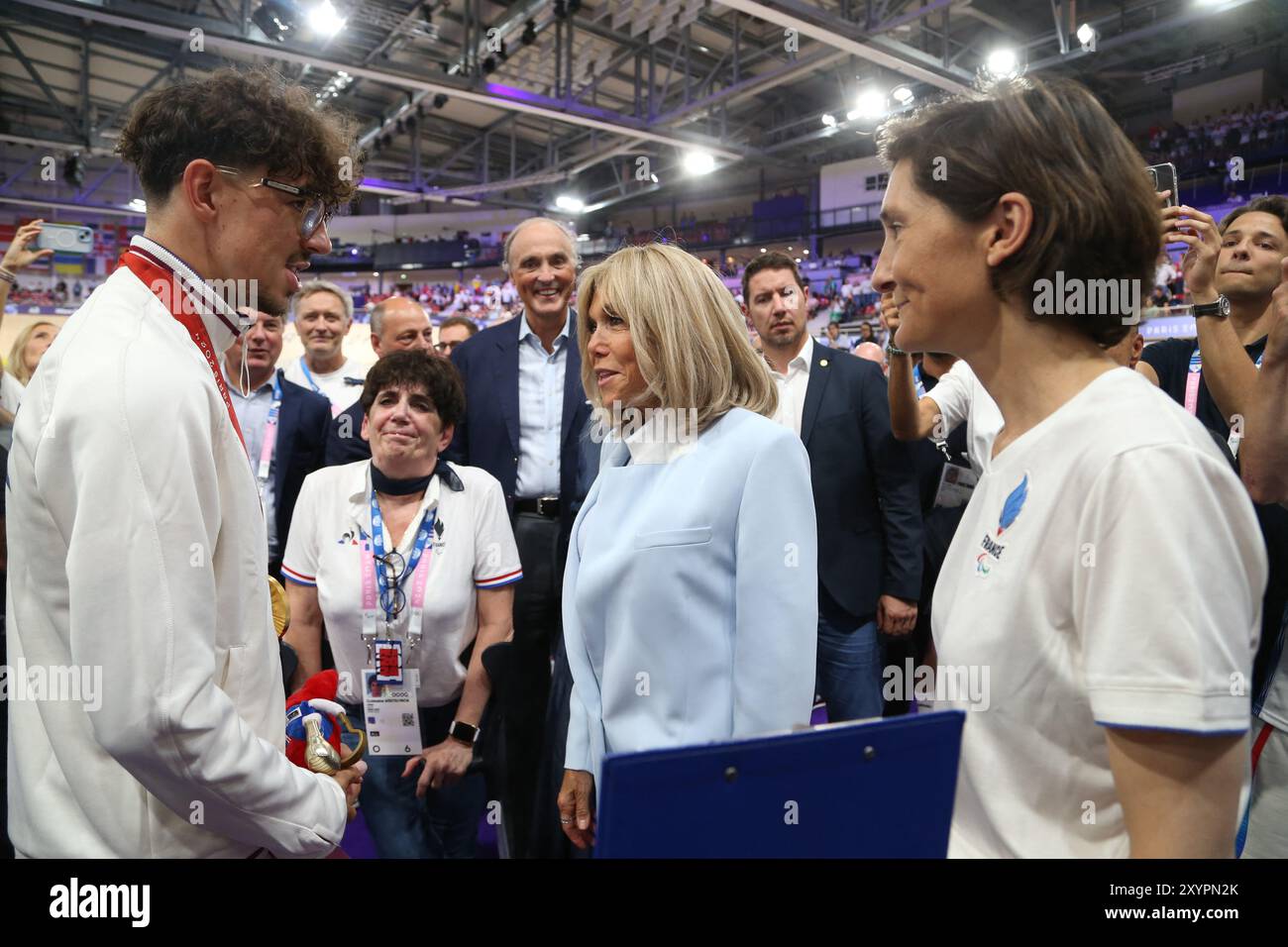 Paris, France. 30th Aug, 2024. French First Lady, Brigitte Macron ...