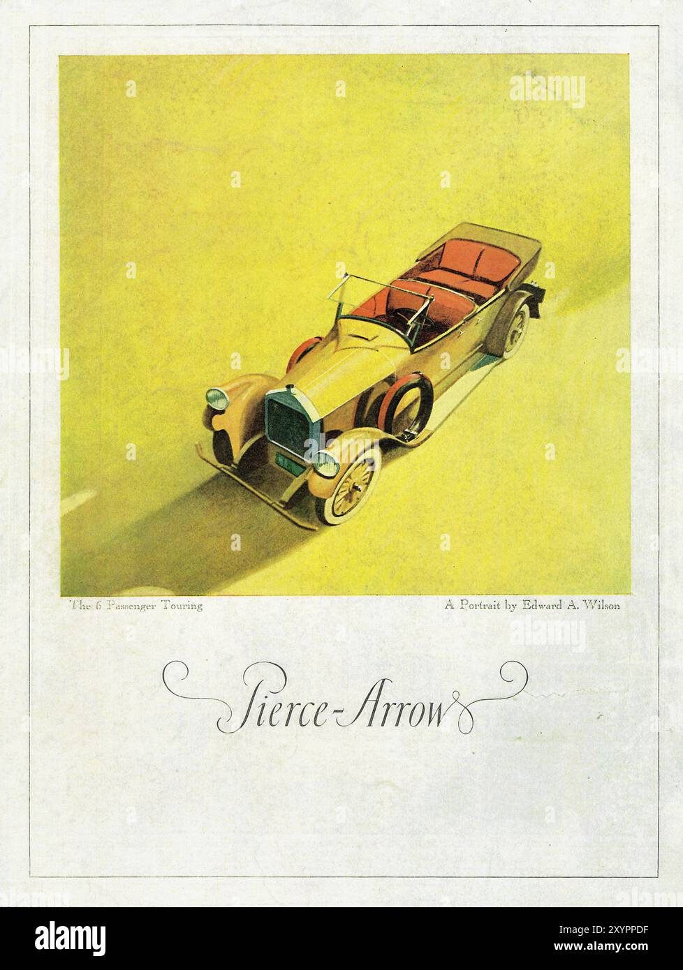 1921 Pierce-Arrow 6-Passenger Touring. Vintage Advertising Art for ...