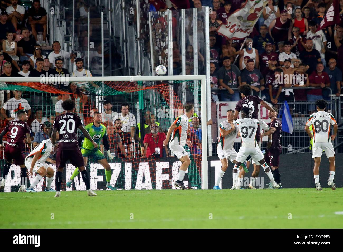 Torino’s Saul Coco goal 0-1 during the Serie A soccer match between ...