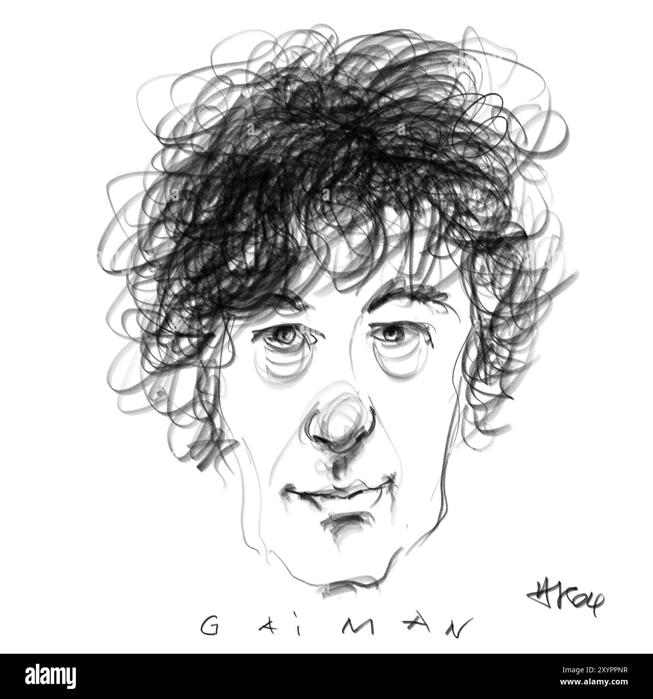 Neil gaiman character sketch hi-res stock photography and images - Alamy