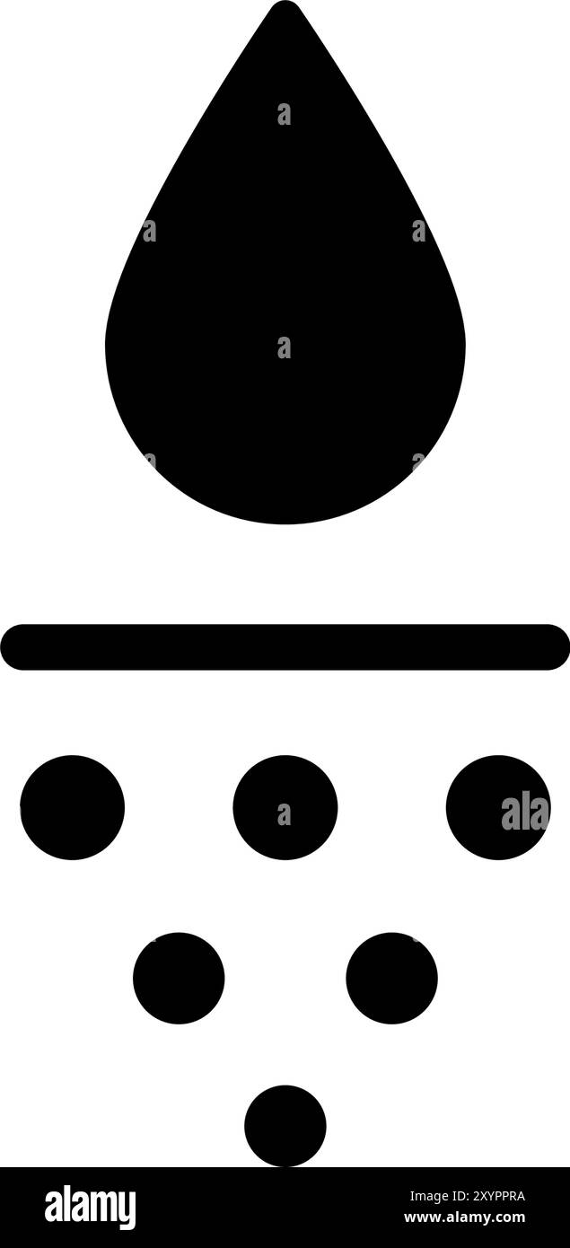 Water absorbent icon. Skin deep hydration symbol. Face care effect ...