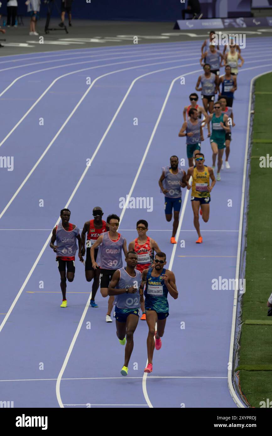 Paris, France - 08 30 2024: Olympic Games Paris 2024. View of men's ...