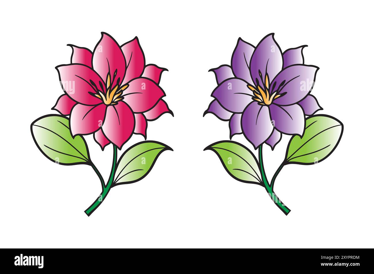 Flower paint petals Stock Vector Images - Alamy