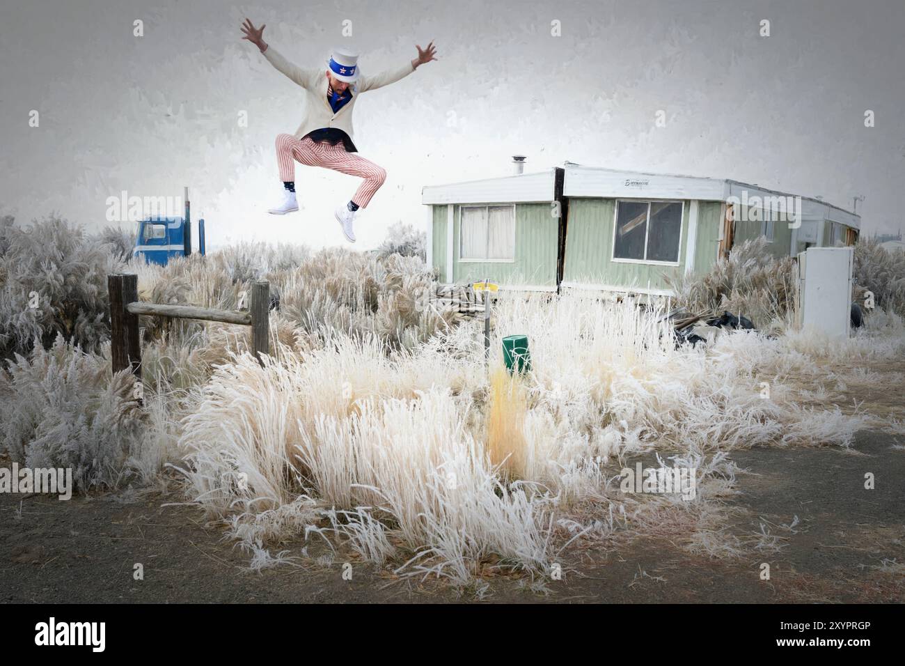 USA; Oregon, Lawen, Uncle Sam, Trickster Stock Photo - Alamy