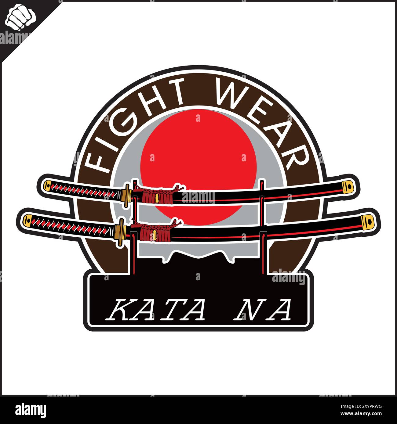 Japanes Samurai sword - katana. Martial arts. Vector EPS Stock Vector ...