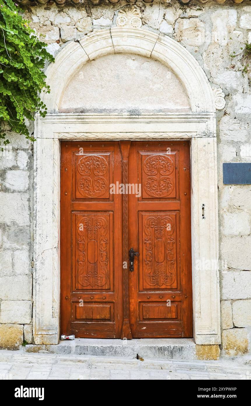 Old doors wooden doors in Croatia Rab Island tourist spot Stock Photo ...