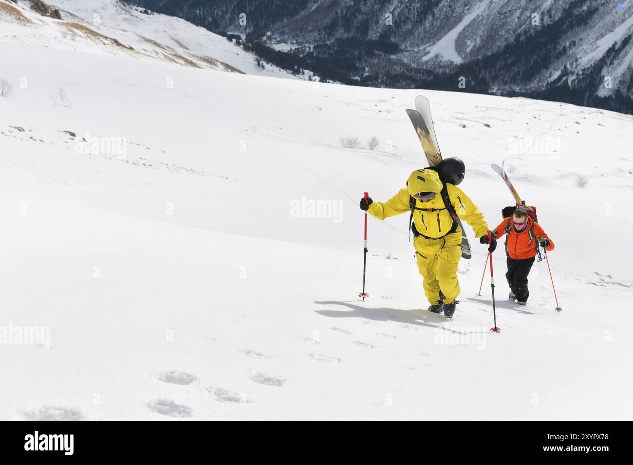 Trekking skier on ski slope hi-res stock photography and images - Alamy