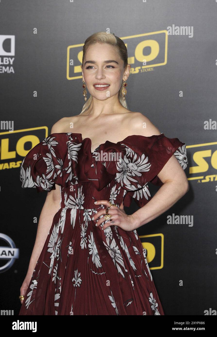 Emilia Clarke at the premiere of Disney Pictures and Lucasfilm's 'Solo ...