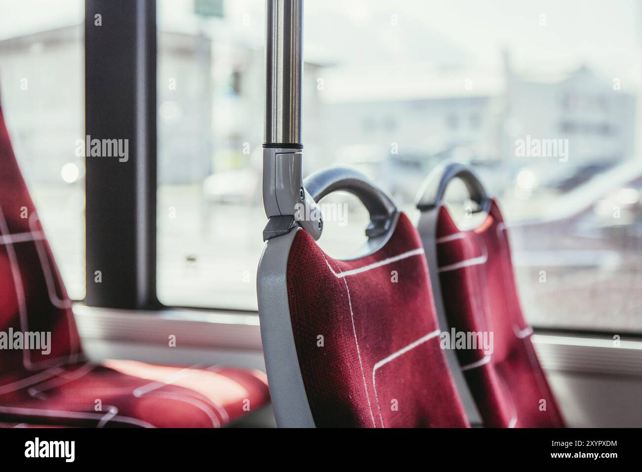 Interior of a public transport bus Stock Photo - Alamy