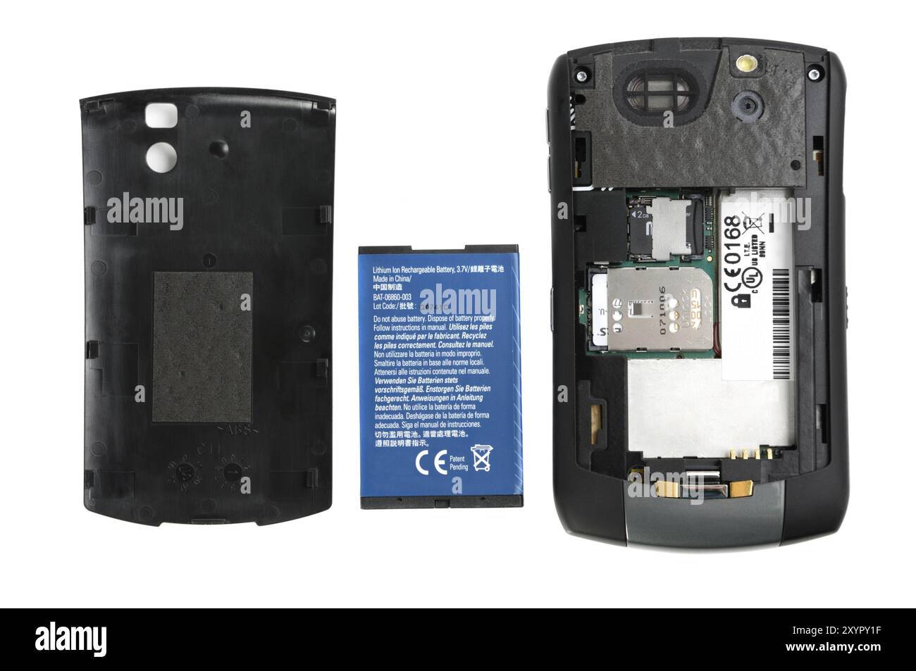 BlackBerry 8310 Curve Smartphone with removed cover and a battery ...