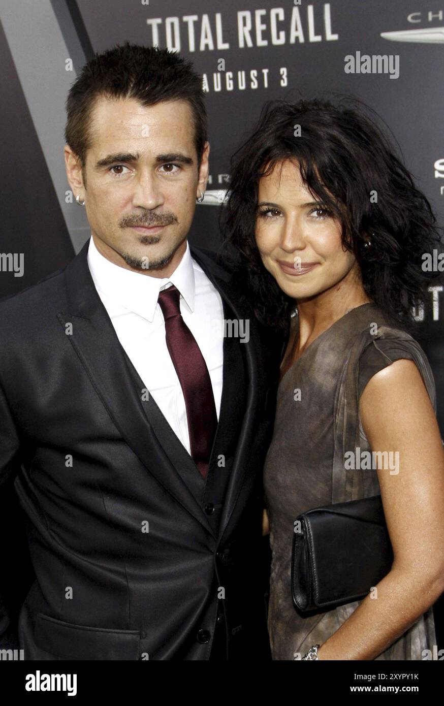 Colin Farrell and Claudine Farrell at the Los Angeles premiere of ...