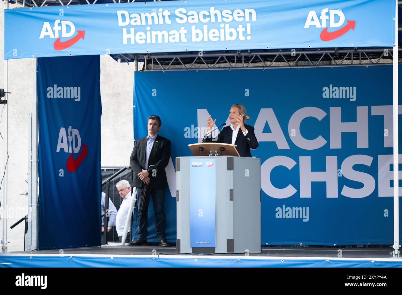 30 August 2024, Saxony, Görlitz: Alice Weidel, Federal Chairman of the ...
