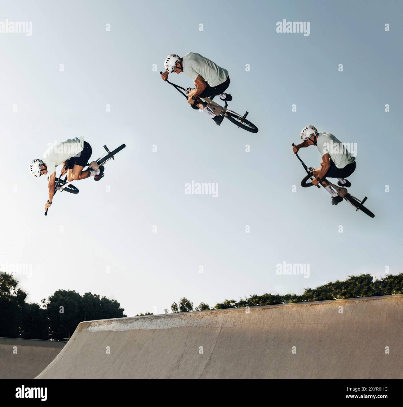 Young man rides bmx bicycle hi-res stock photography and images - Alamy