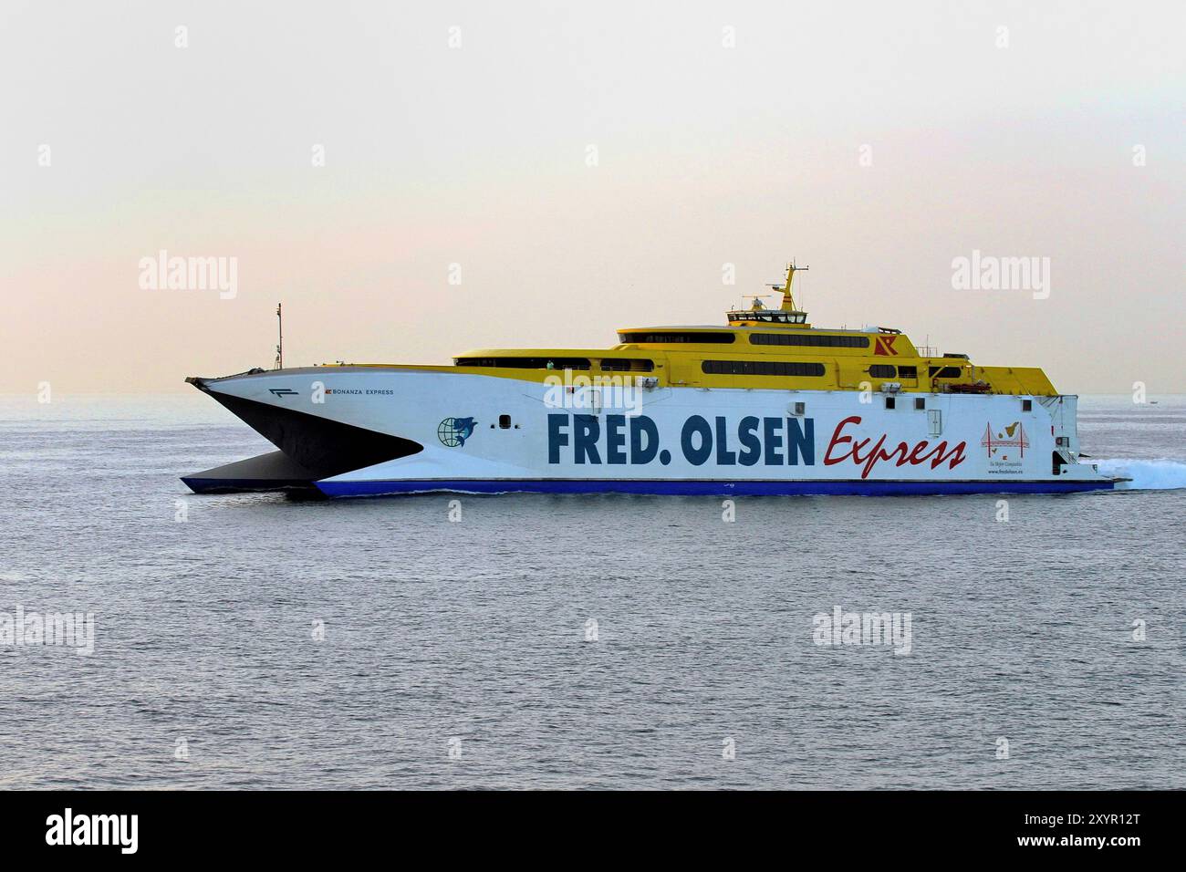 The catamaran ferry Fred. Olsen Express operates between Los Cristianos ...