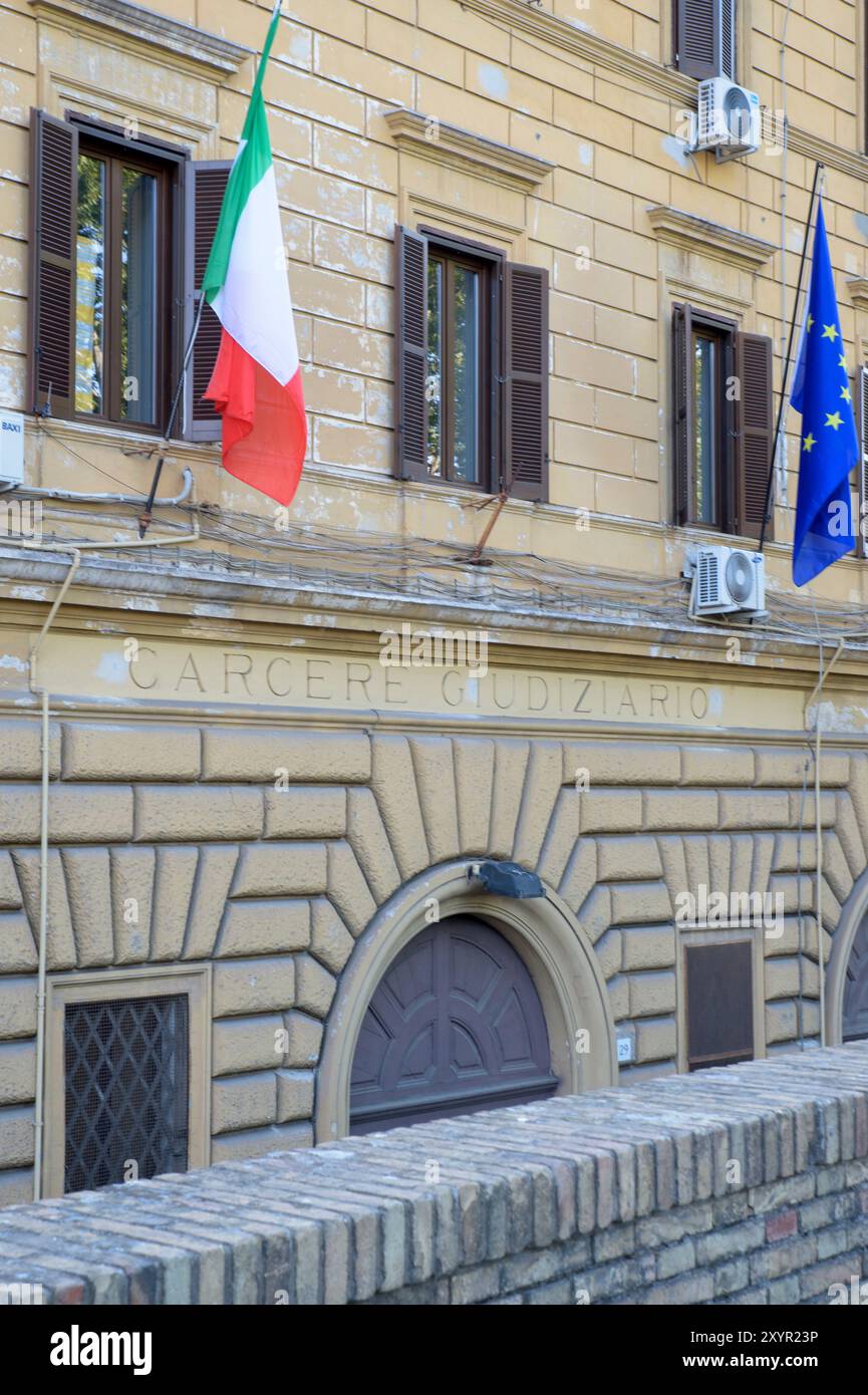 Rome, Italy. 30th Aug, 2024. The writing ""˜prison judiciaire' on the ...