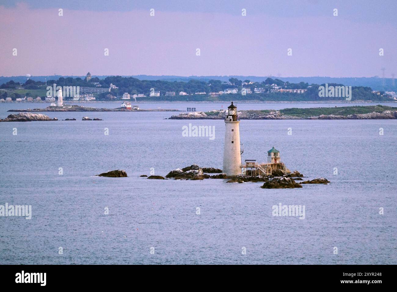 The Graves Lighthouse in Boston Harbor Stock Photo - Alamy