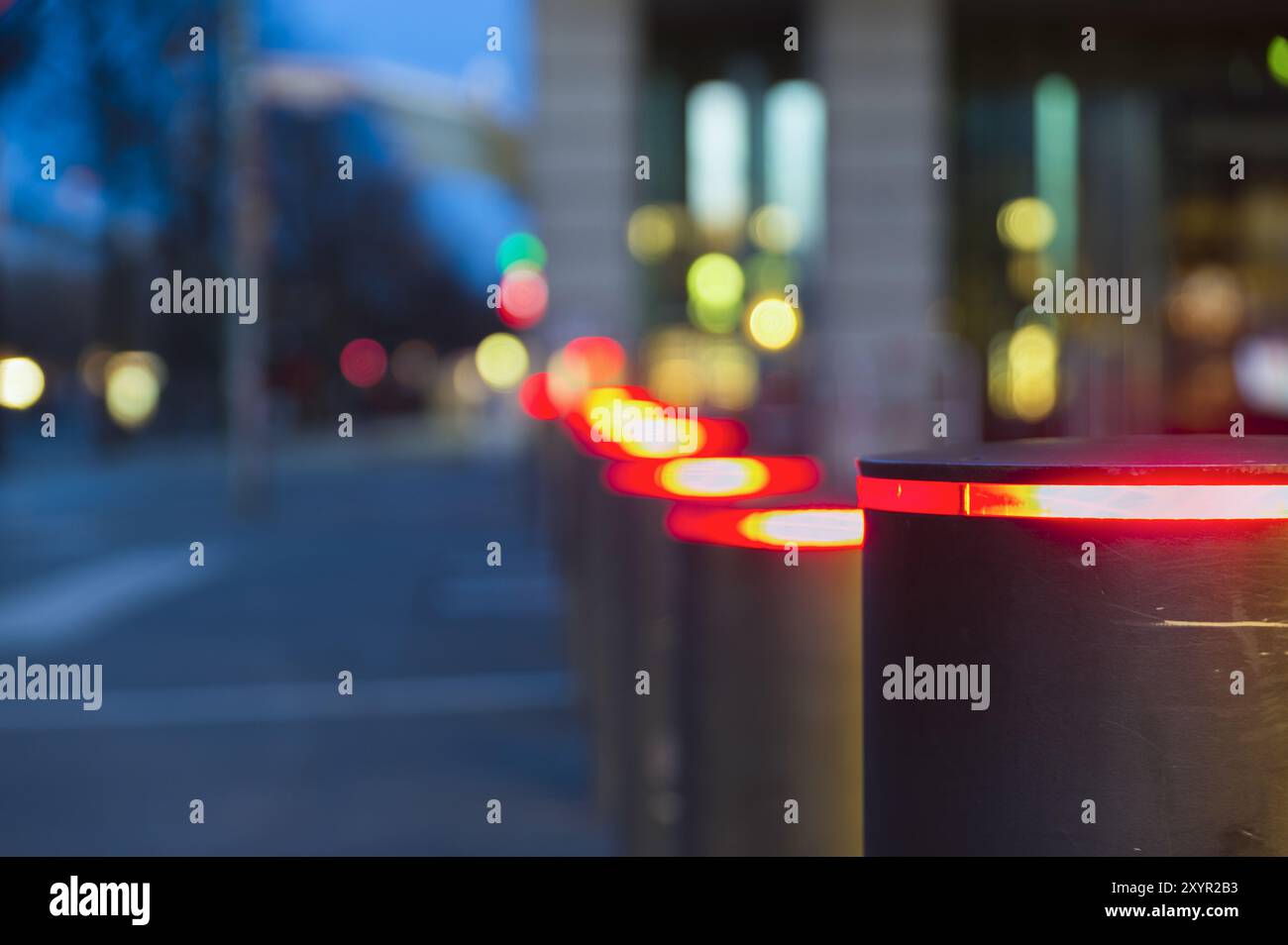 Close-up of the bollards at the entrance to Wilhelmstrasse in front of ...