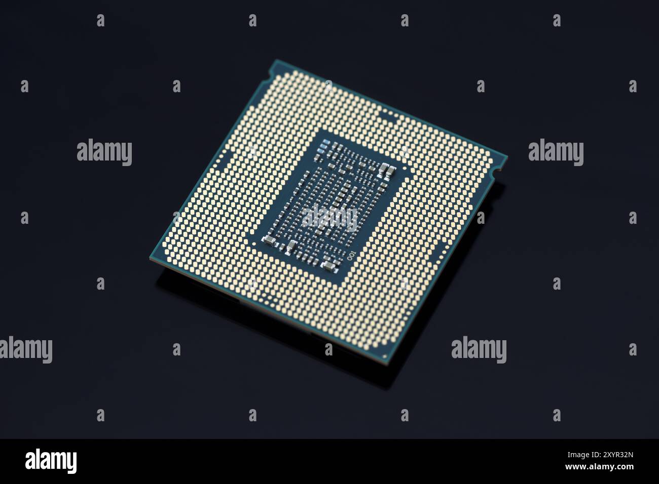 Intel Core i7 processor CPU closeup isolated on black Stock Photo - Alamy