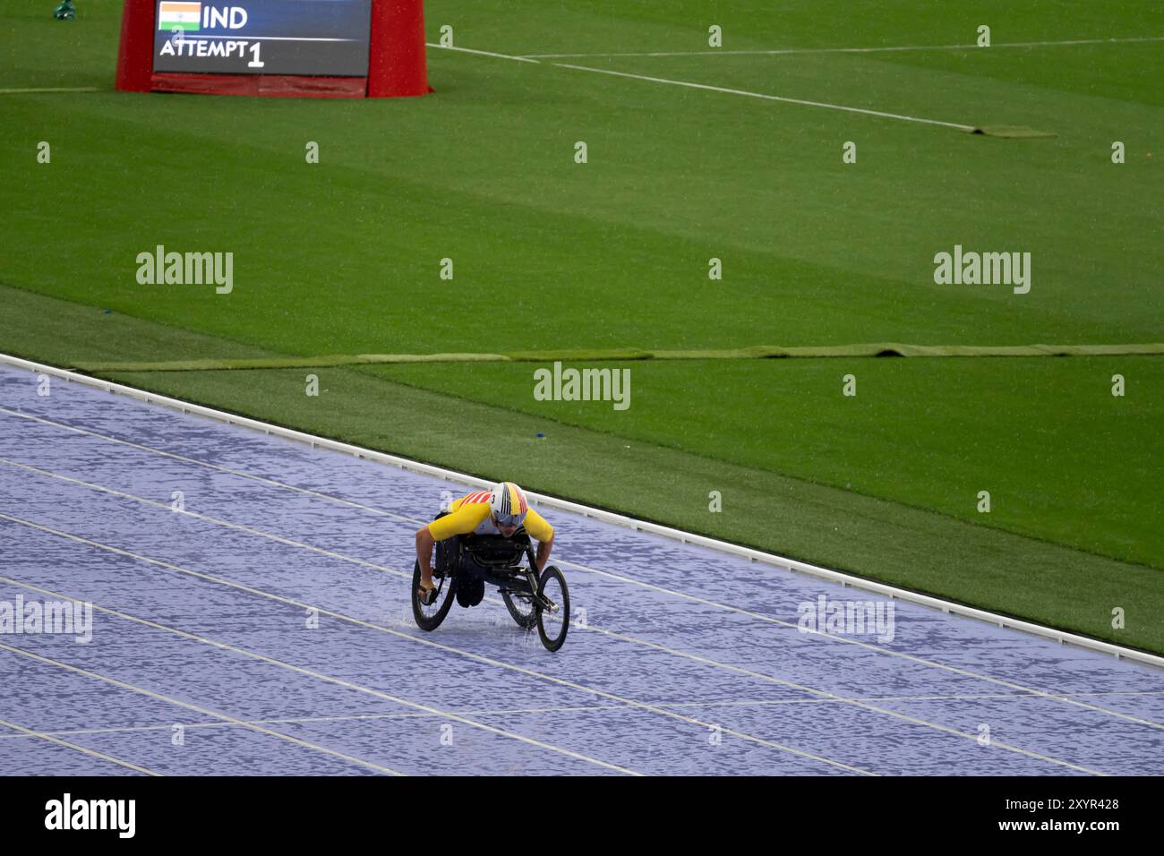 Paris, France - 08 30 2024: Olympic Games Paris 2024. View of men's ...