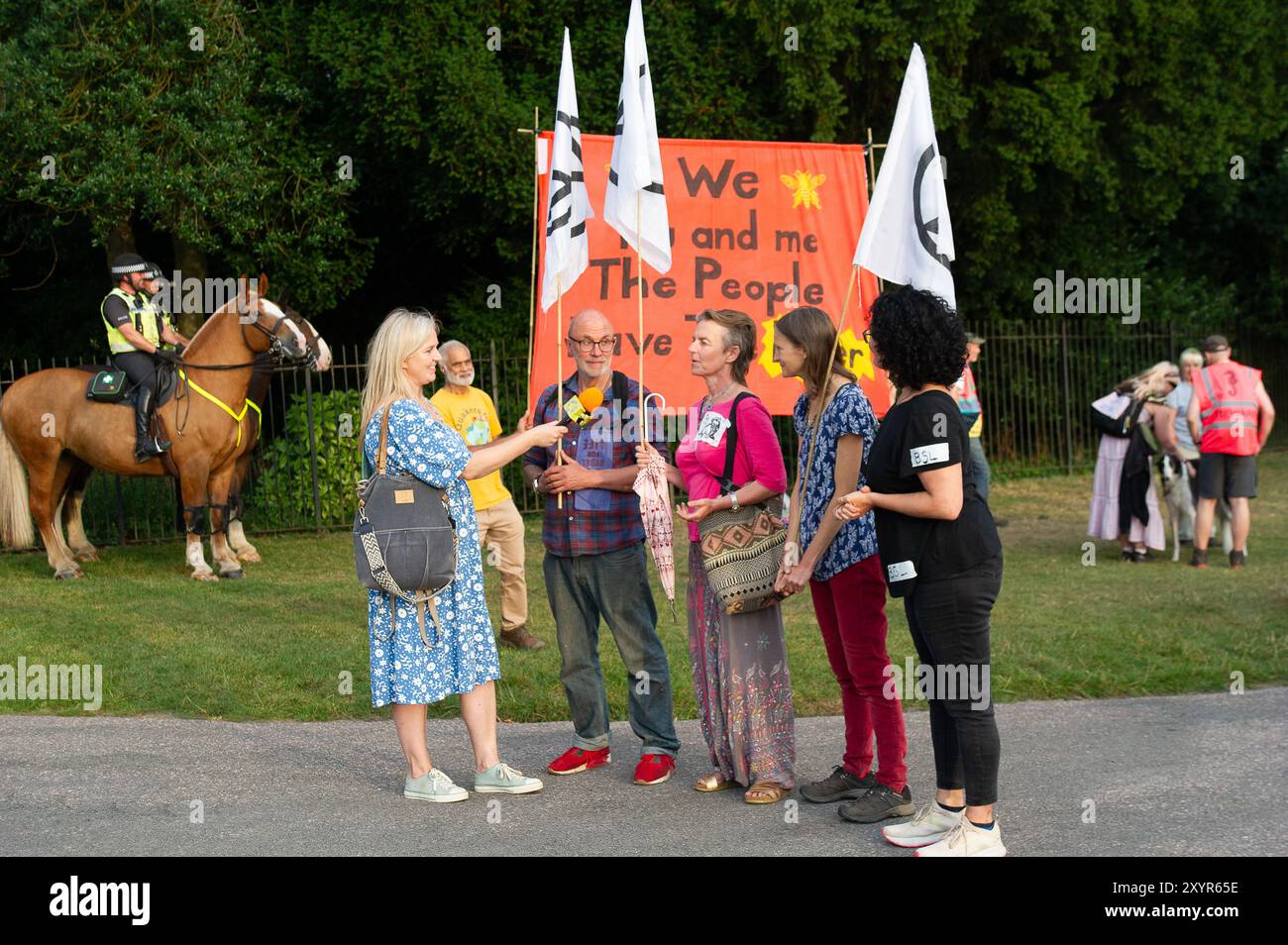 Windsor, UK. 30th August, 2024. Extinction Rebellion carried out a ...