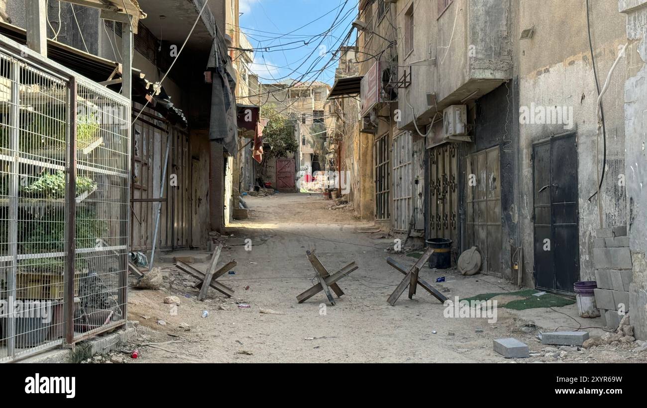 A part of city of Tulkarm, West Bank, is seen during a military ...