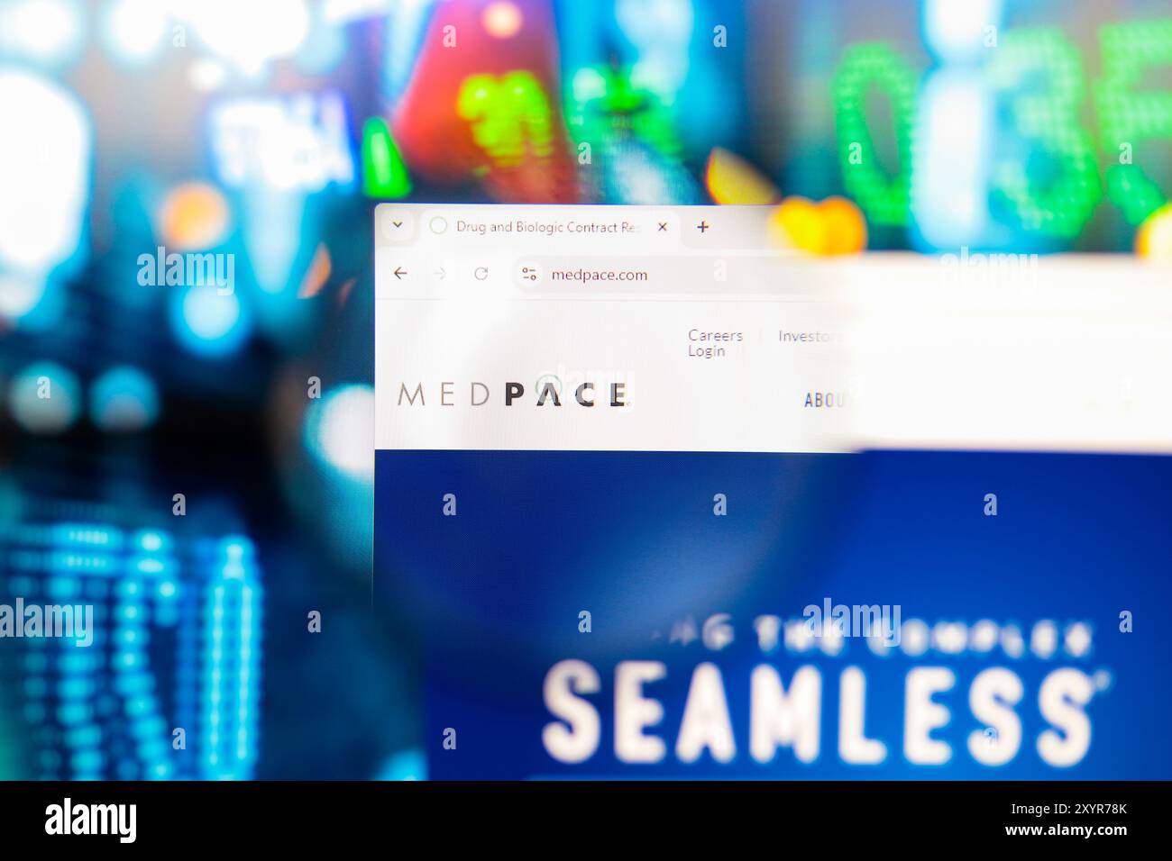 In this photo illustration, the Medpace Holdings, Inc. logo seen ...