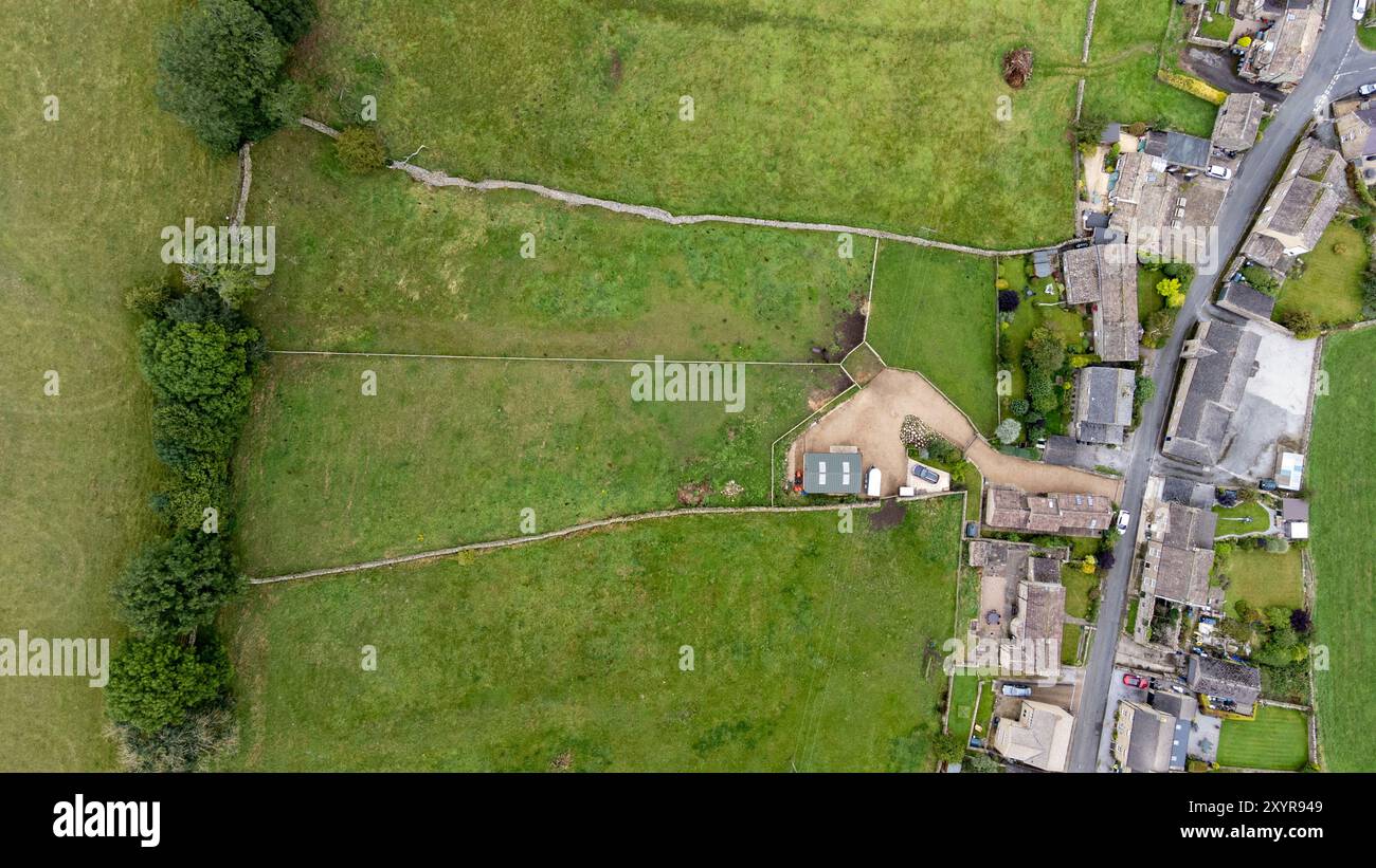 Aerial photo of the beautiful village of Thoralby in the Richmondshire ...