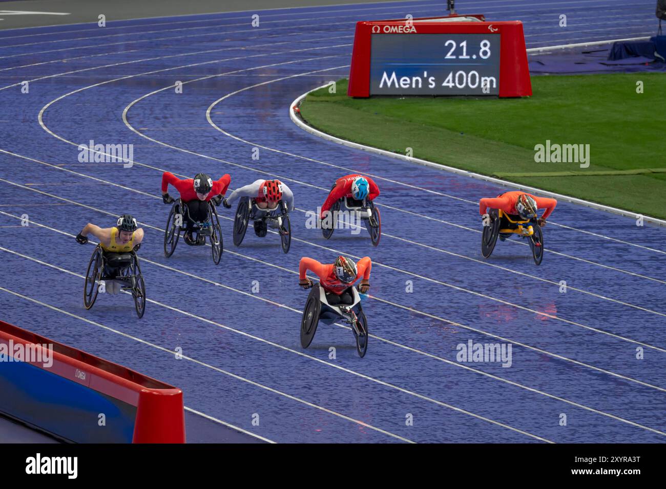 Paris, France - 08 30 2024: Olympic Games Paris 2024. View of men's ...