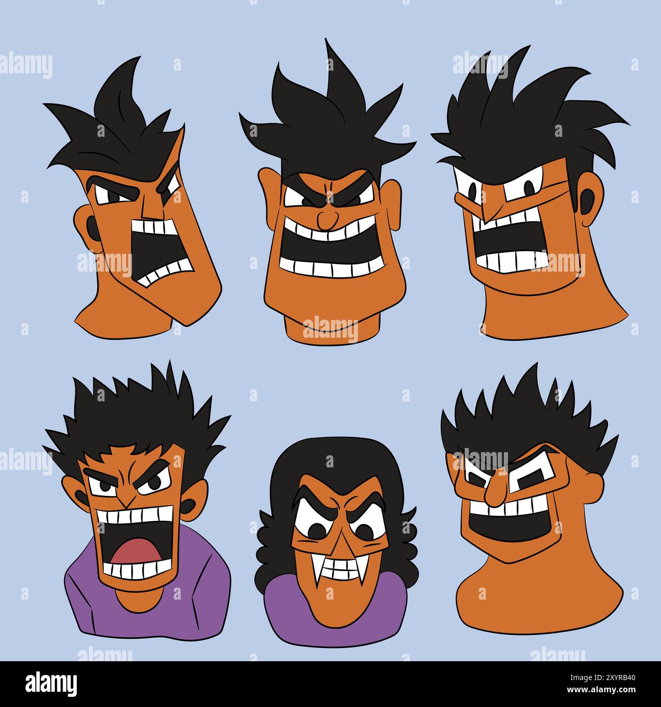 cartoon face emotions Stock Vector Image & Art - Alamy