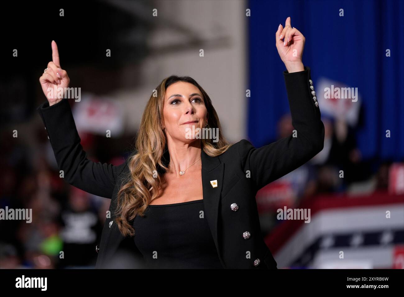 Attorney Alina Habba arrives before Republican presidential nominee ...