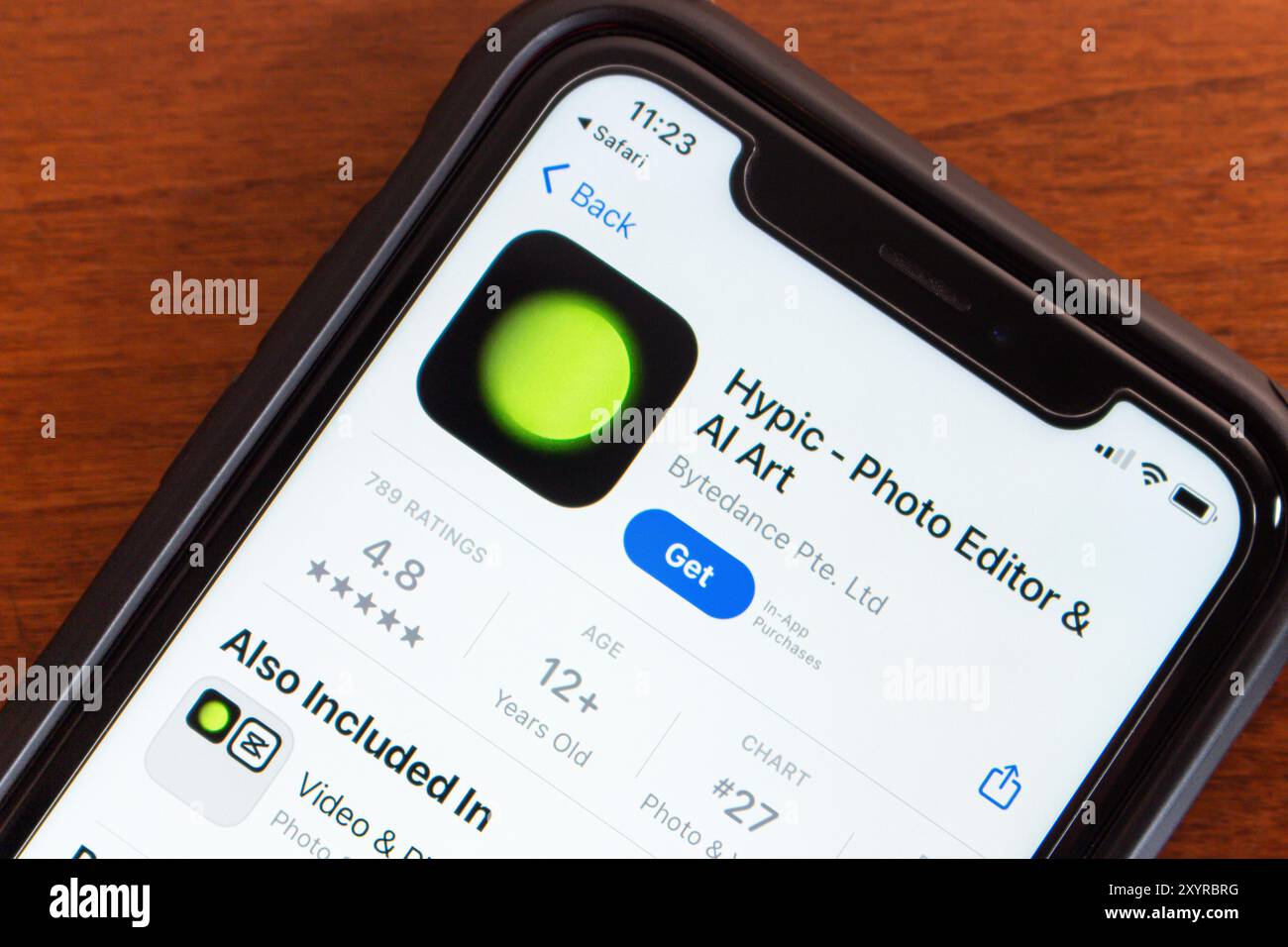Hypic app seen in the App Store on an iPhone. Hypic is an all-in-one ...