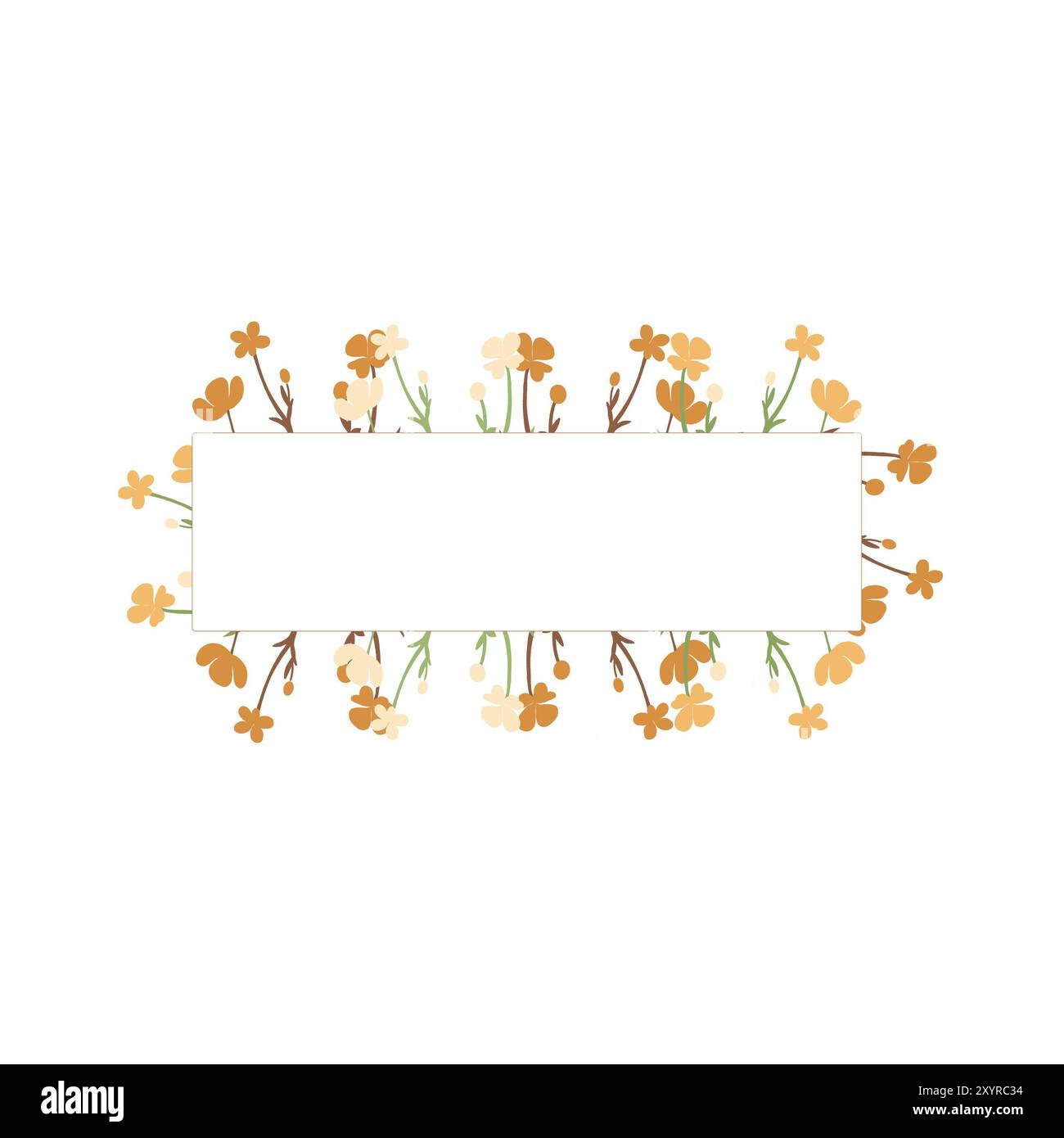 Flower frame leaves butterfly design hi-res stock photography and ...