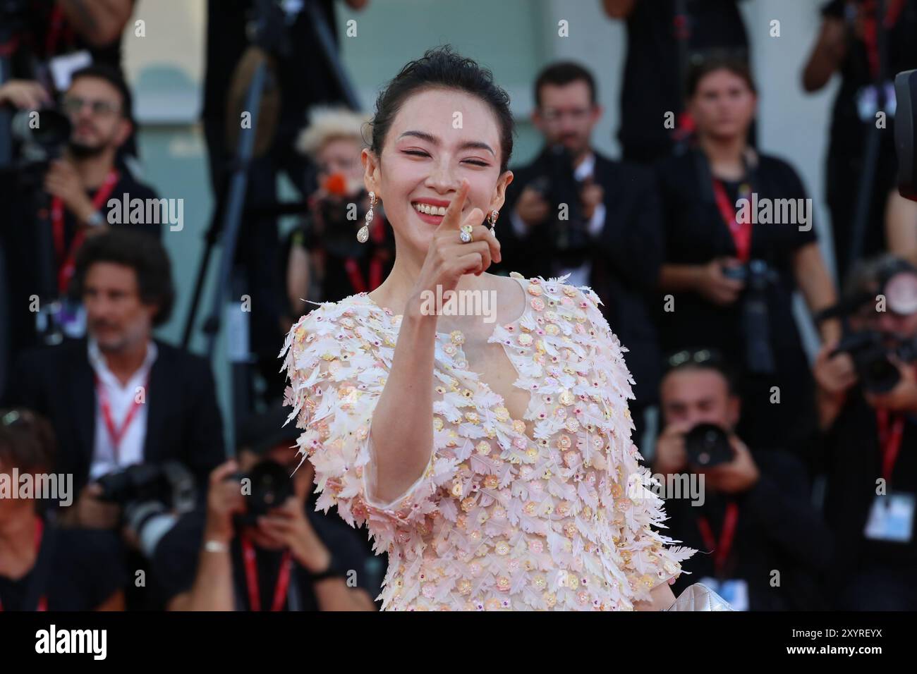 Venice, Italy, 30th August, 2024. Zhang Ziyi arriving on the red carpet ...